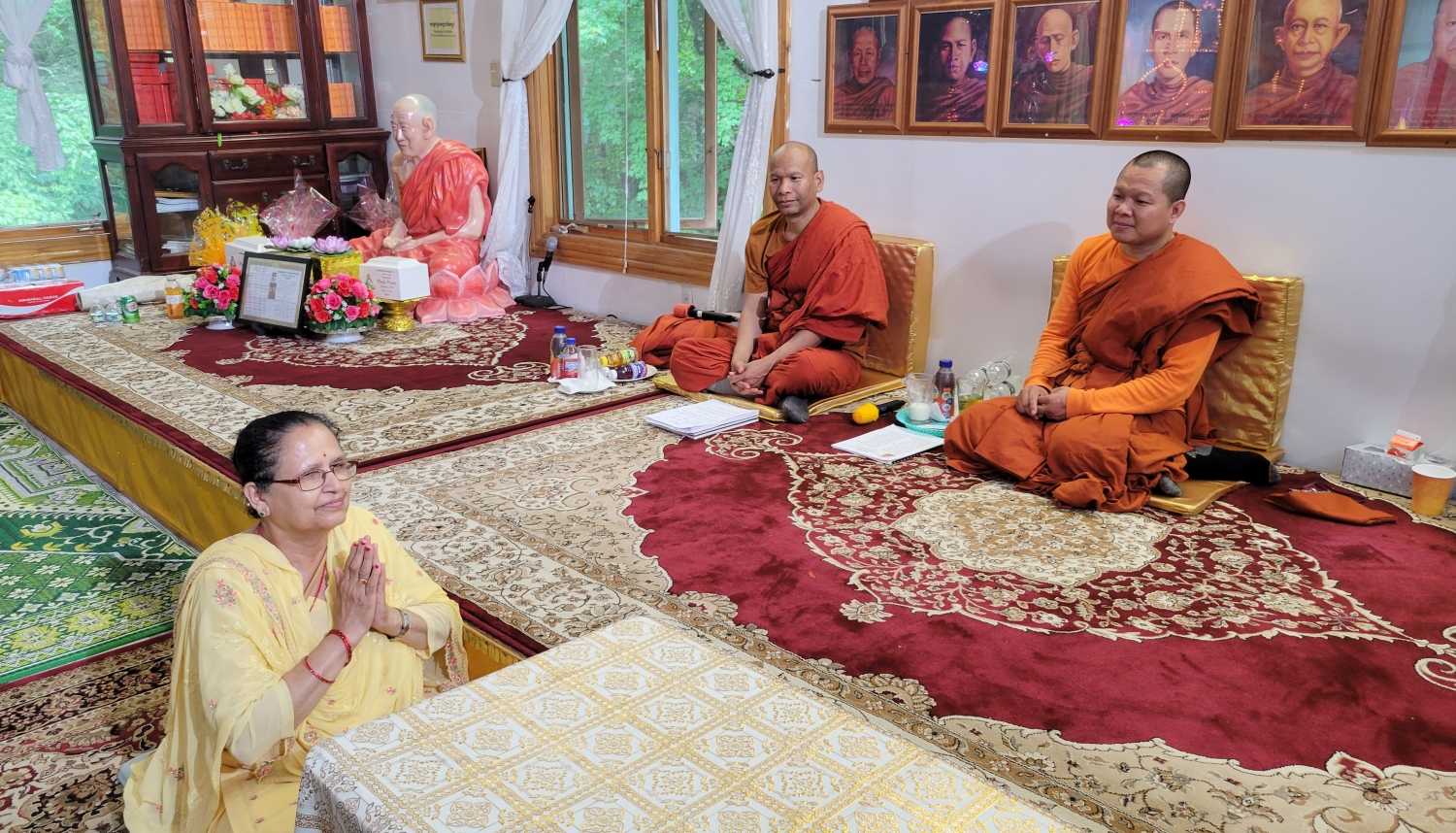 Meditation trainees entered monkhood during the 10-day Meditation ...